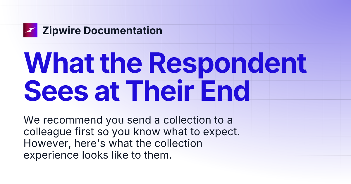 What the Respondent Sees at Their End | Zipwire Documentation